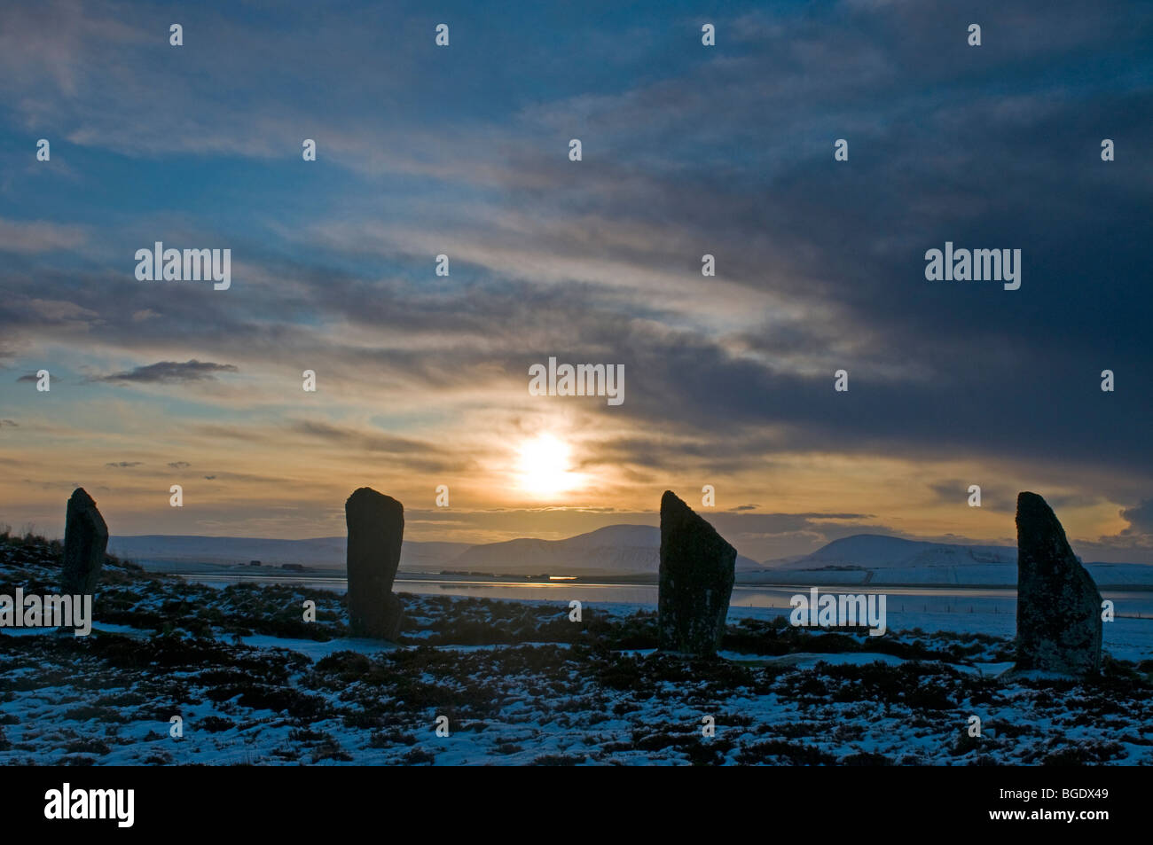 Standing stones erected in the late neolithic hi-res stock photography ...