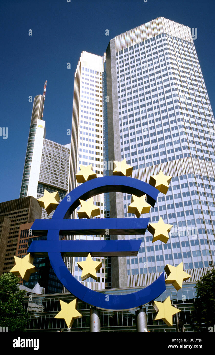 Headquarters of the European Central Bank in the German city of ...