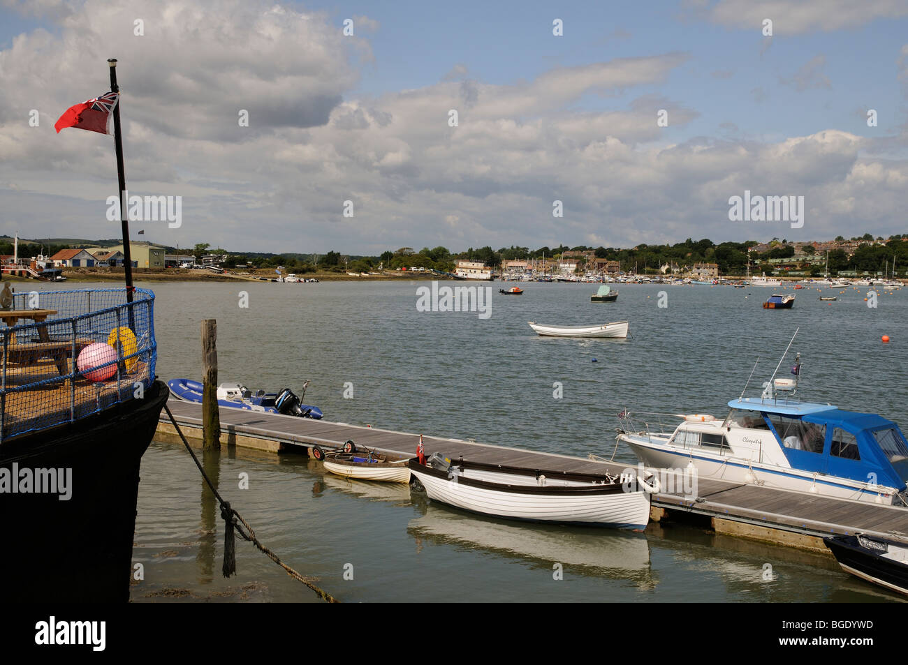 Bembridge Harbour situated on the eastern shores of the Isle of Wight ...