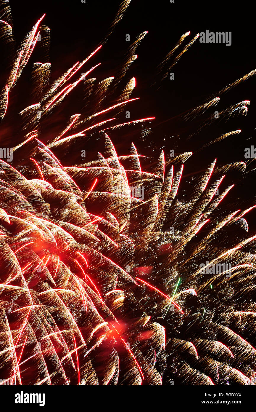 Colourful fireworks at night during festivity Stock Photo - Alamy