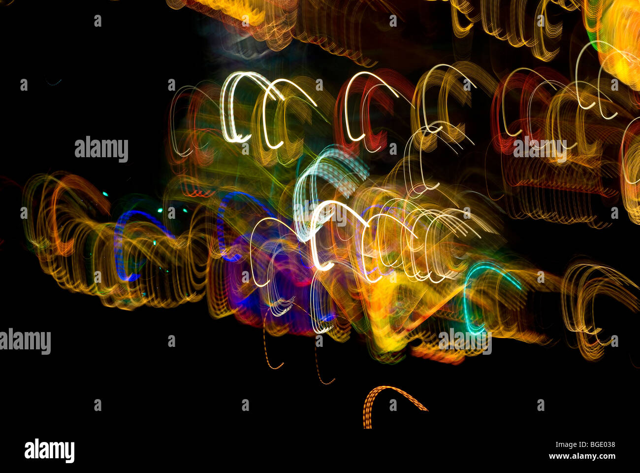 Abstract sculpture of lights Stock Photo - Alamy