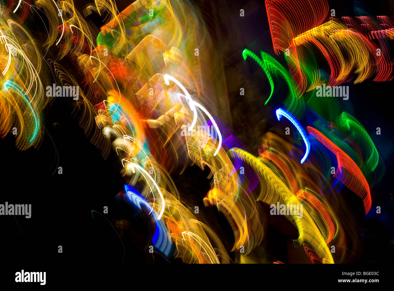Abstract sculpture of lights Stock Photo - Alamy