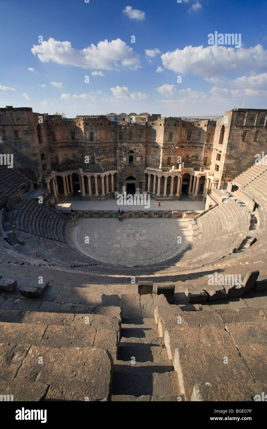 Syria, Bosra, ruins of the ancient Roman town (a UNESCO site), Citadel ...