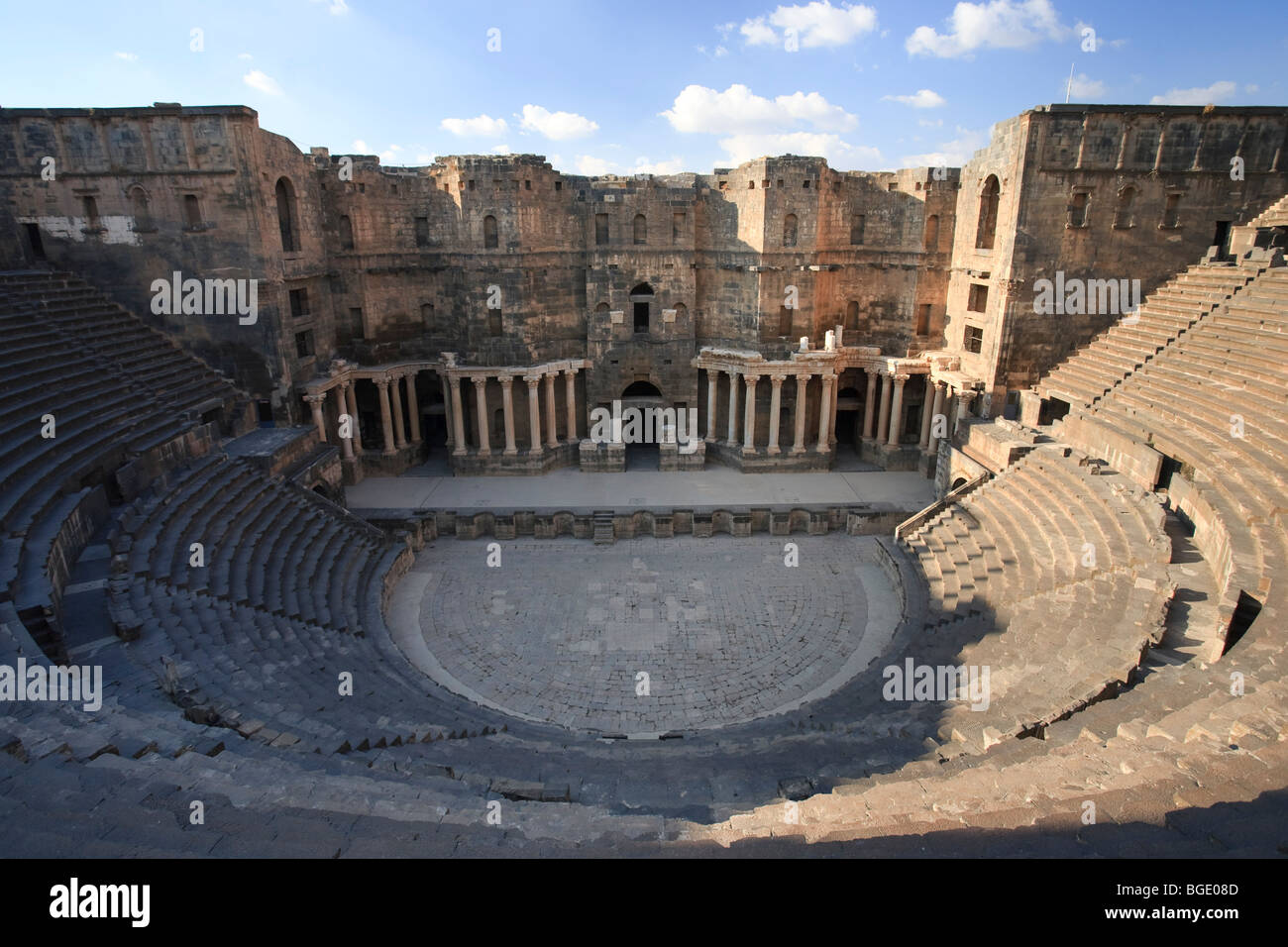 Syria, Bosra, ruins of the ancient Roman town (a UNESCO site), Citadel ...
