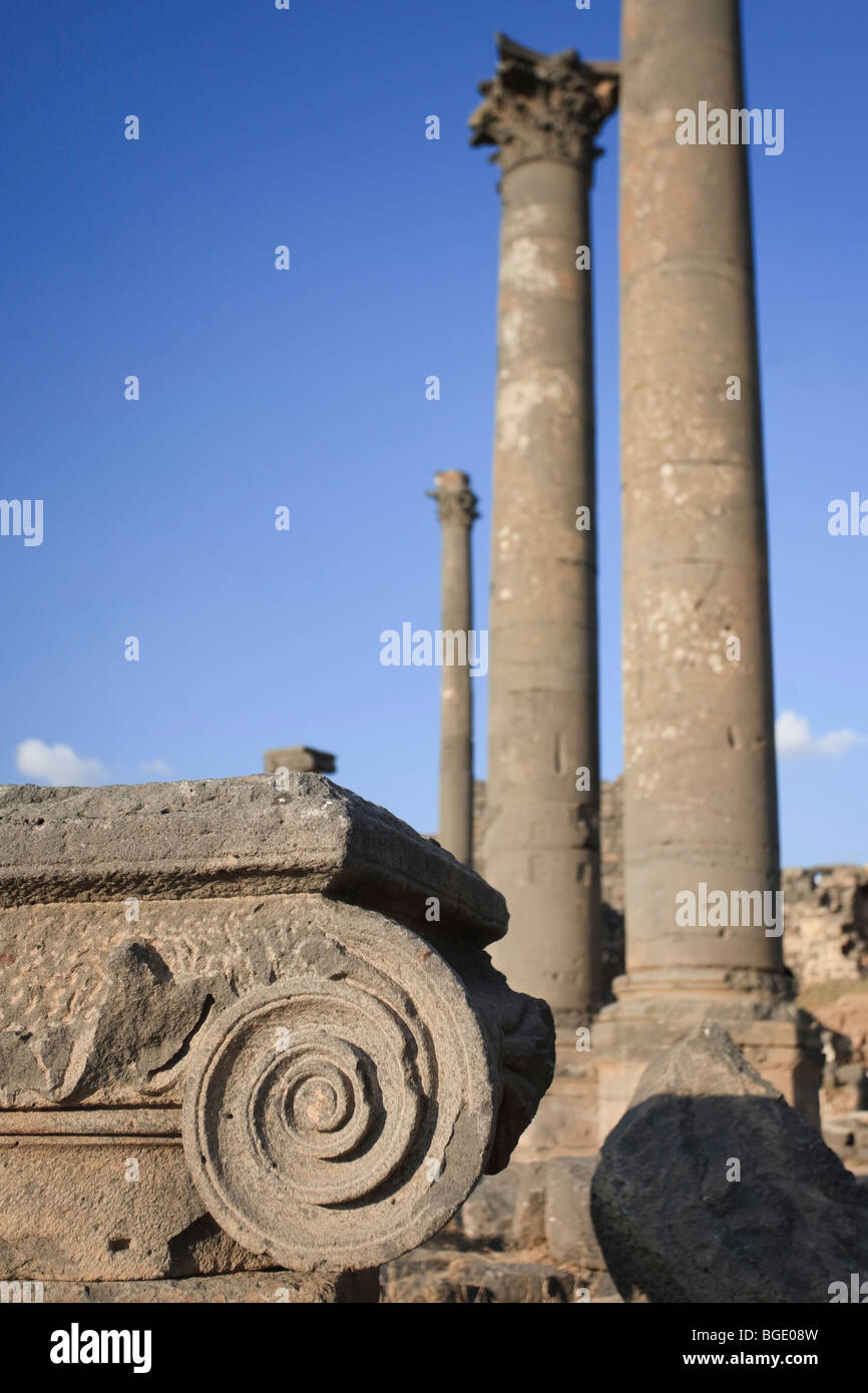 Syria, Bosra, ruins of the ancient Roman town Stock Photo - Alamy