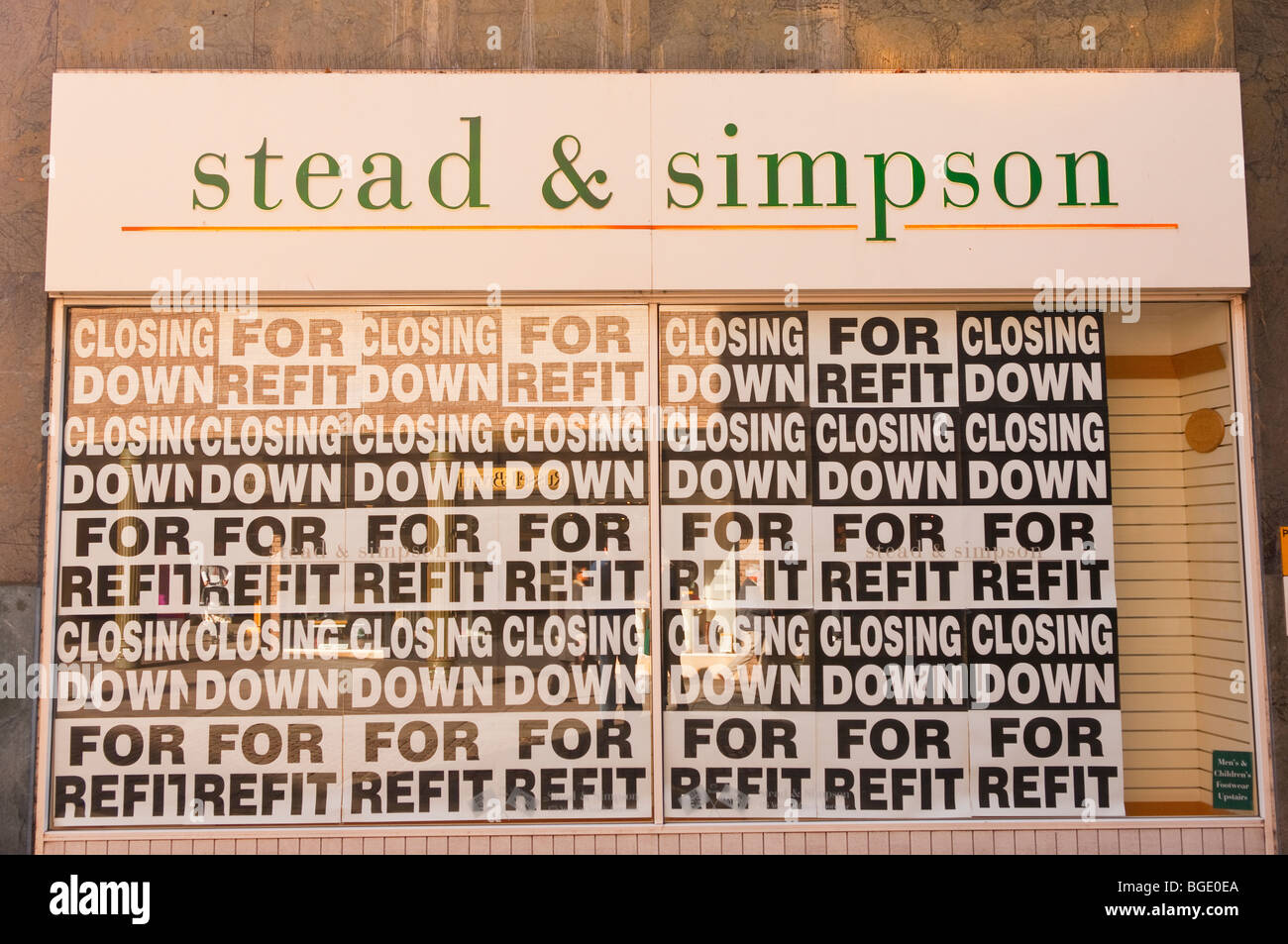 The Stead & Simpson shop store closing down for refit in the city ...