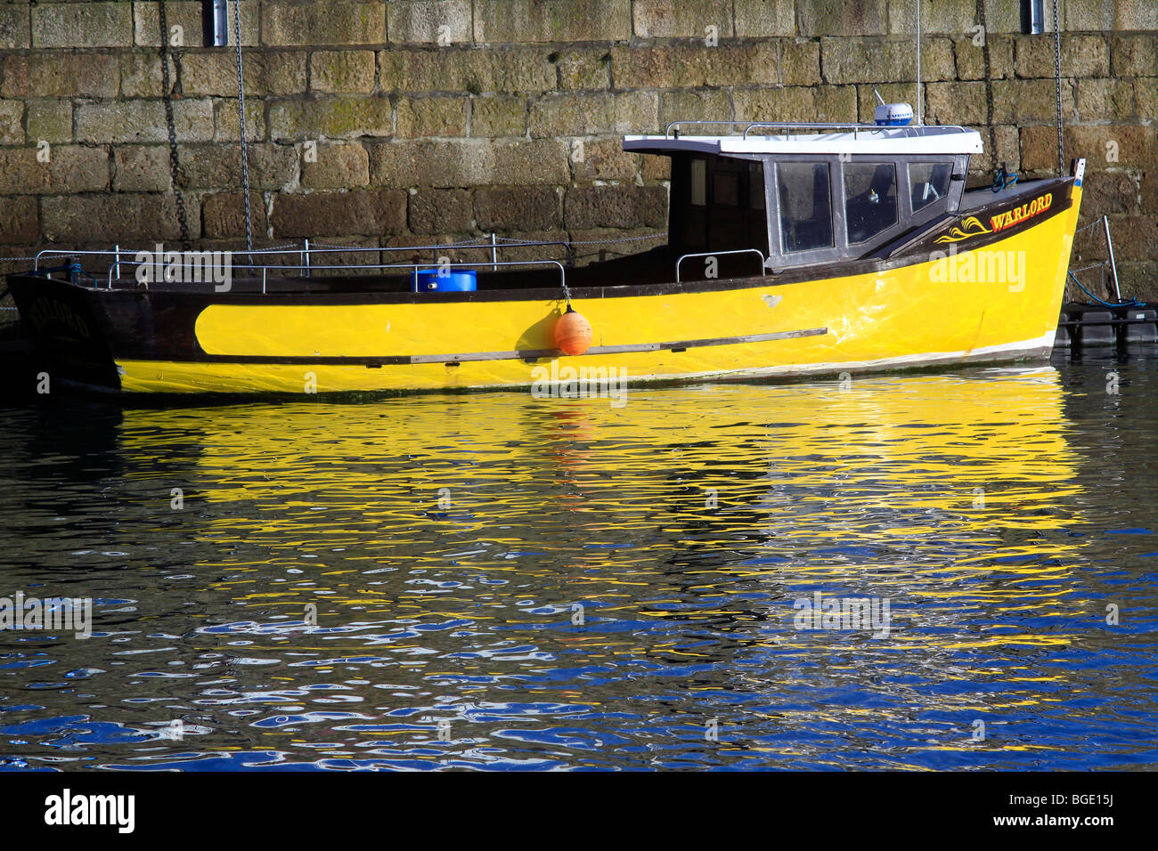 Yellow pilot boat Penzance Cornwall UK Stock Photo - Alamy