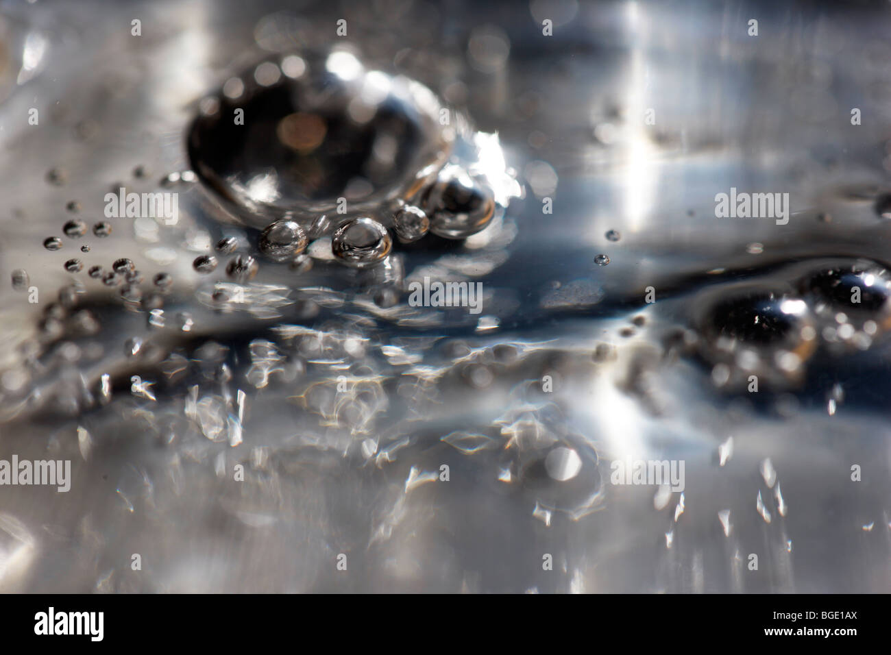 blisters in a fluid, mineral water Stock Photo - Alamy