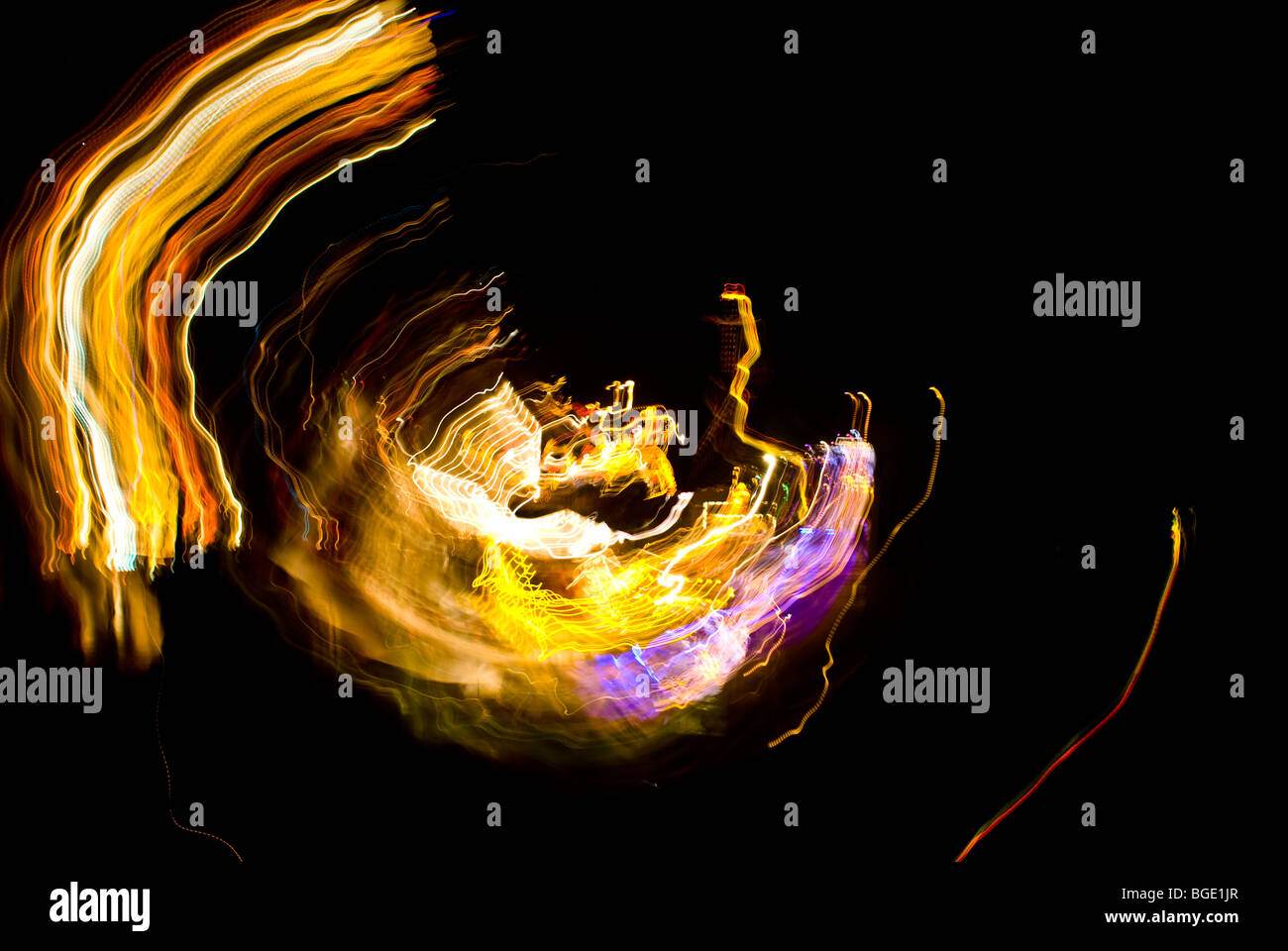 Abstract sculpture of lights Stock Photo - Alamy