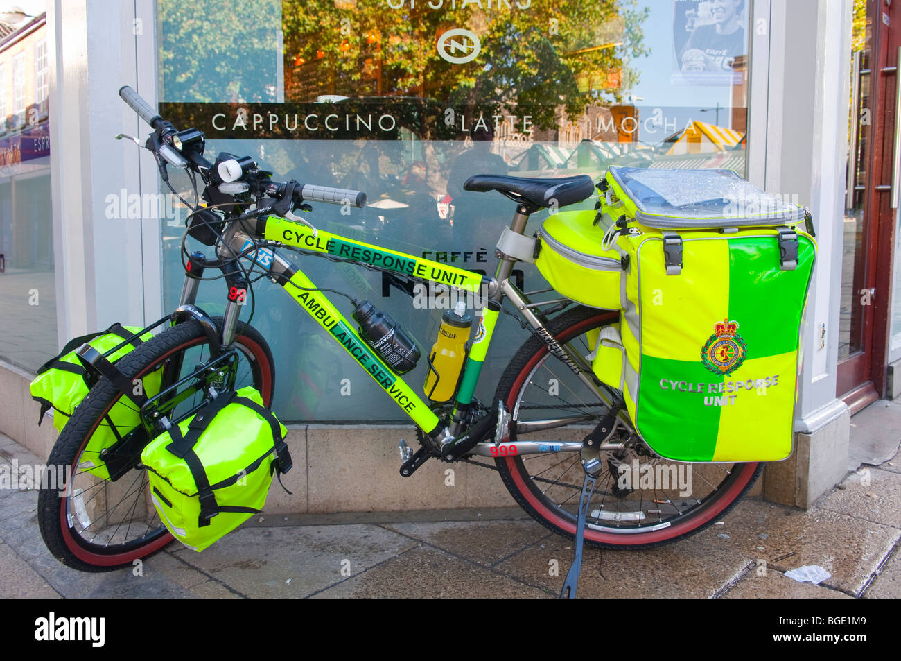 A bicycle used by the ambulance service in the cycle response unit in ...