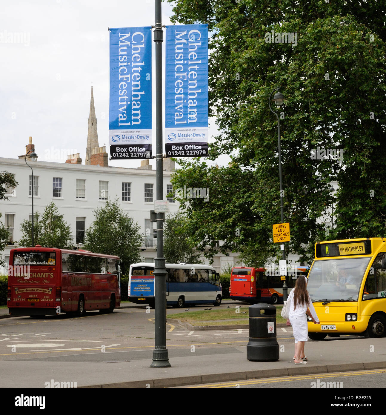 Cheltenham Spa bus and coach terminus Gloucestershire England and ...