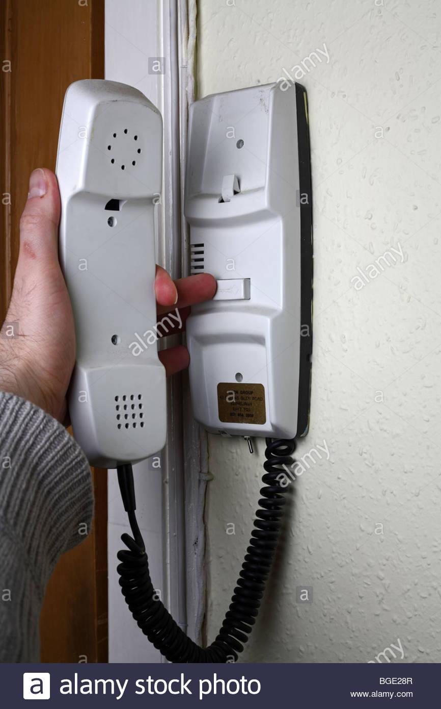 Door intercom entry system and handset Stock Photo - Alamy