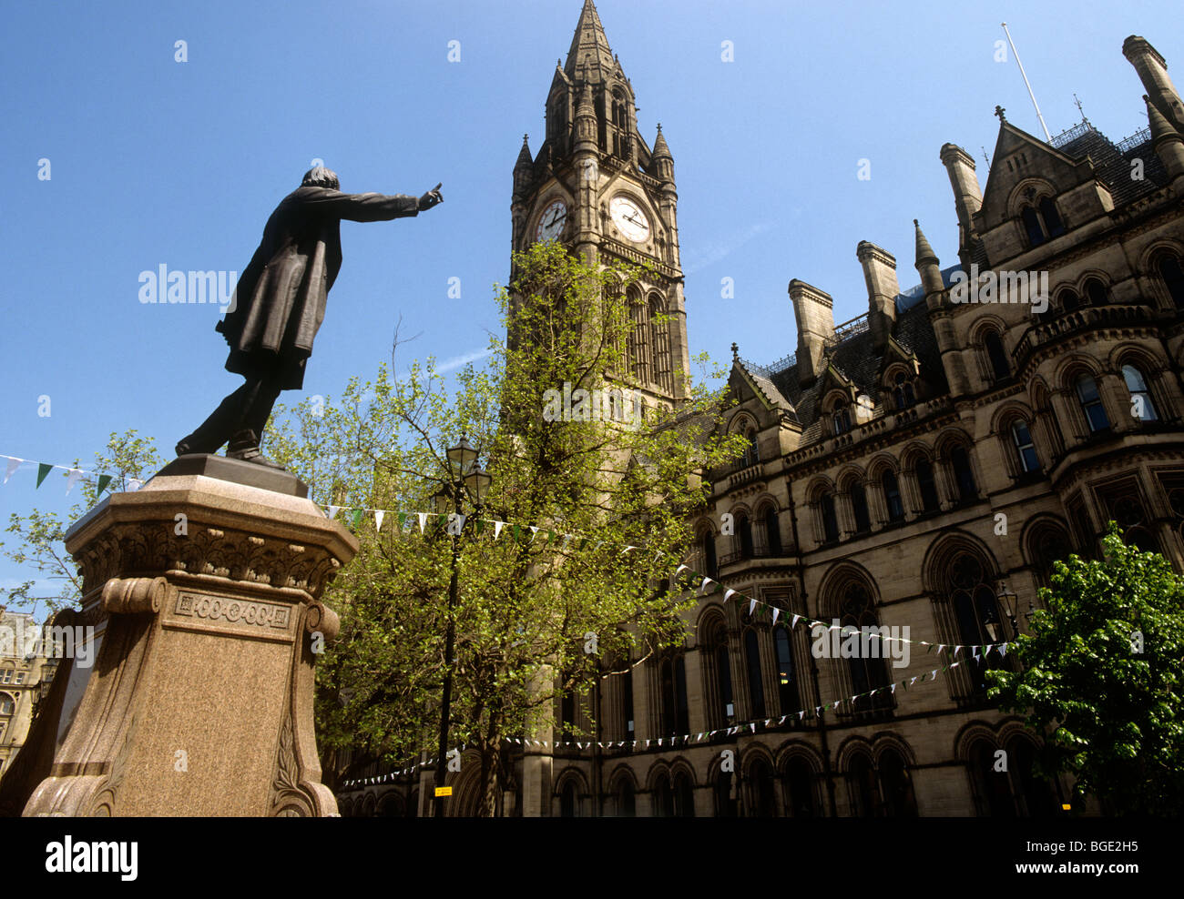 UK, England, Manchester, Albert Square, Town Hall Stock Photo - Alamy
