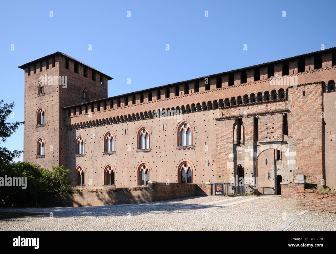 Castle of the Visconti Castello Visconteo brick building Municipal ...