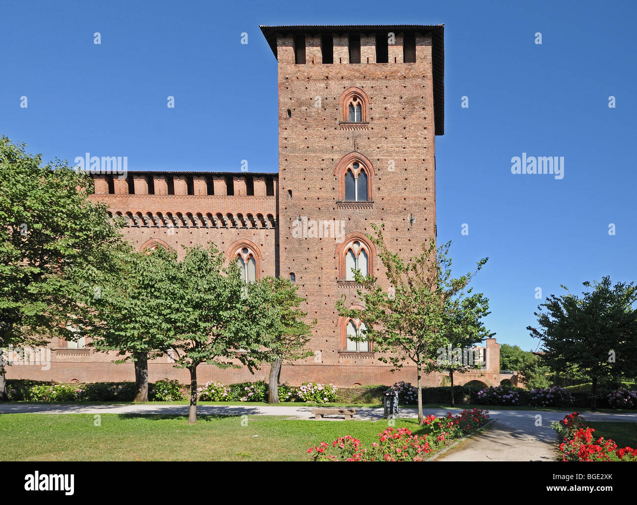 Castle of the Visconti Castello Visconteo brick building Municipal ...