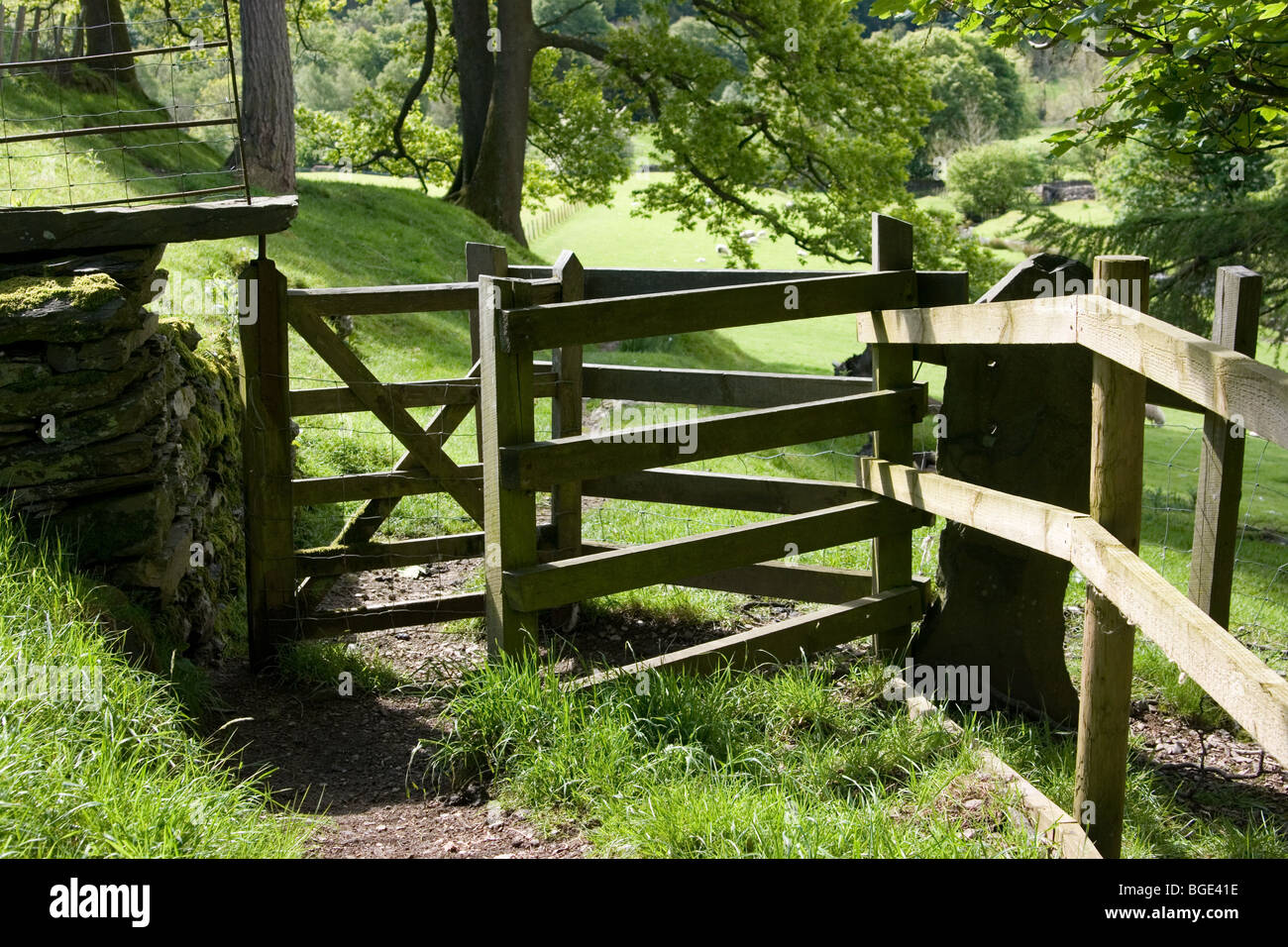 "Kissing Gate" at Troutbeck, near Windermere, Lake District, Cumbria ...