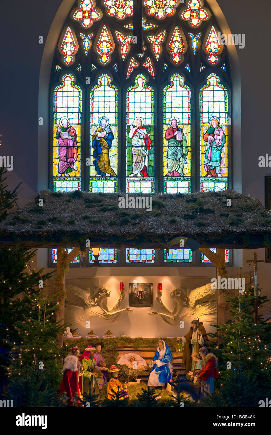 Nativity scene at Polish church of St Mary, Ealing W5 London United ...