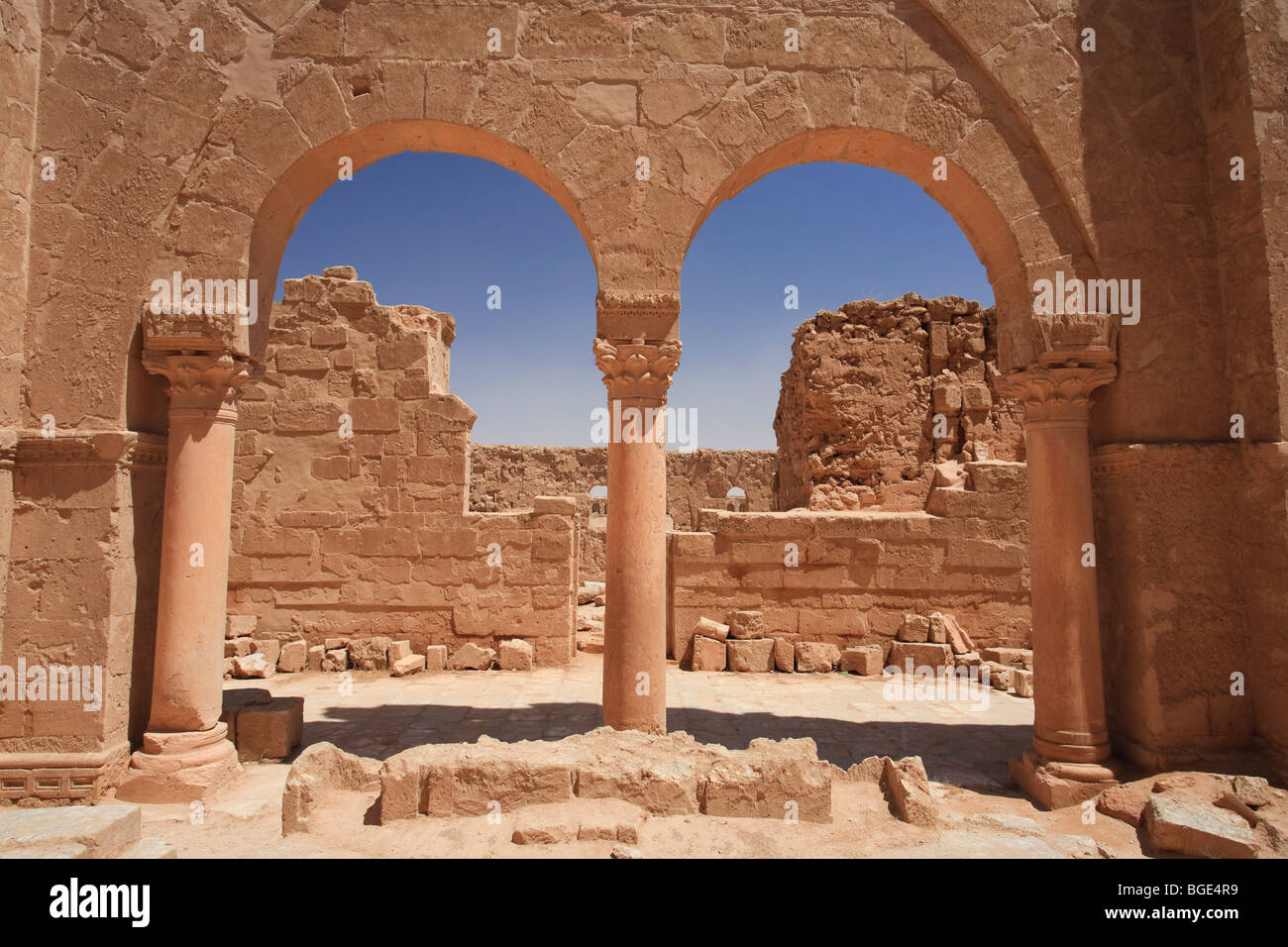 Syria, Central Desert, ruins of ancient Rasafa Walled City (3rd Century ...