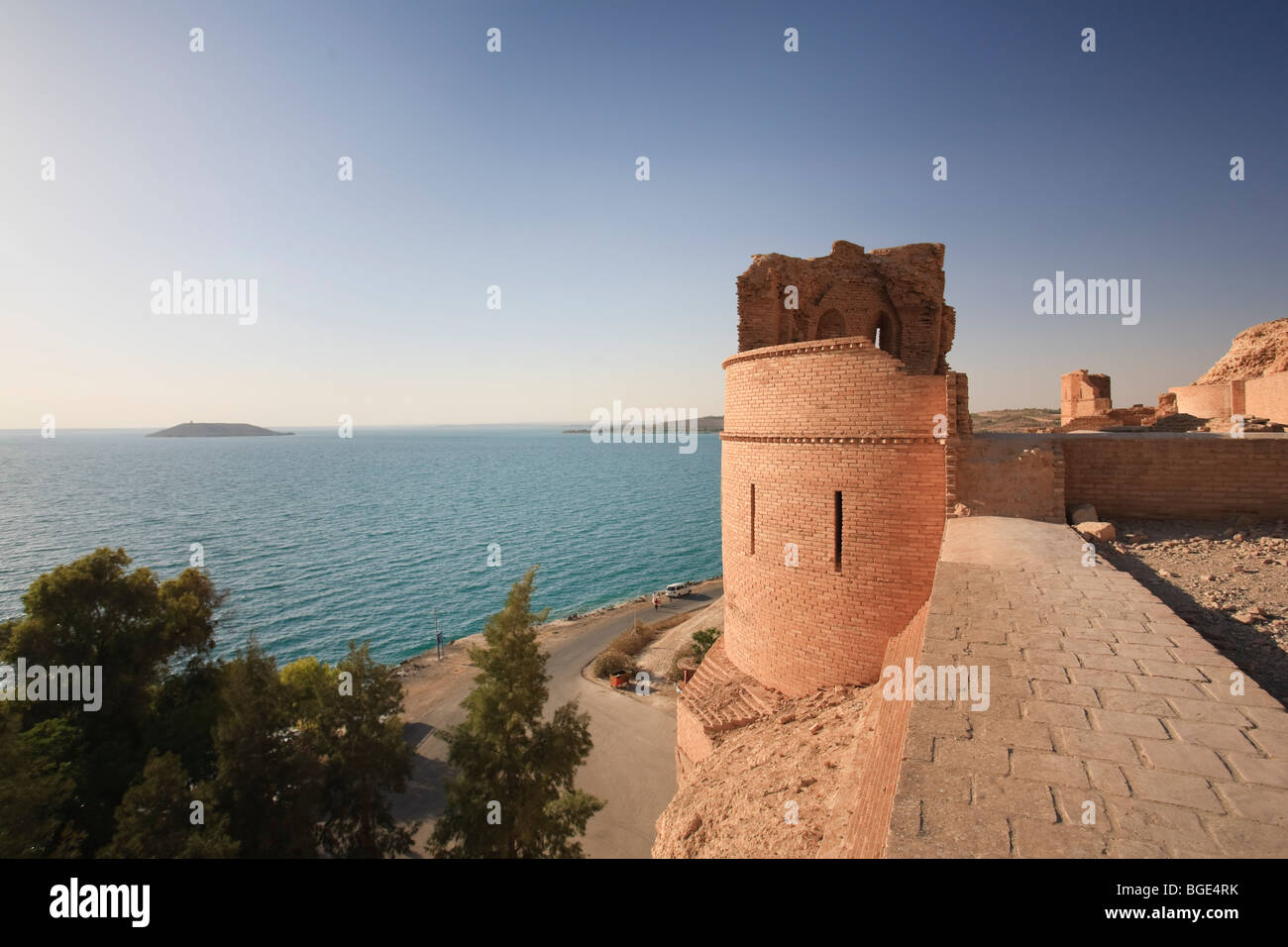 Syria, Euphrates river , Ath Thaura, Lake Al-Assad and Qalaat Jaabar ...