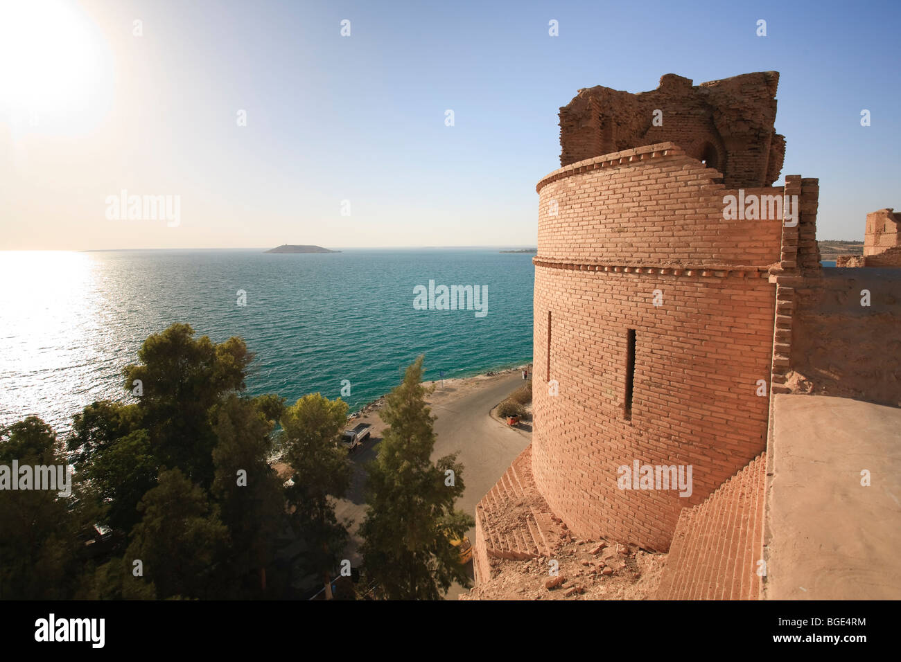 Syria, Euphrates river , Ath Thaura, Lake Al-Assad and Qalaat Jaabar ...