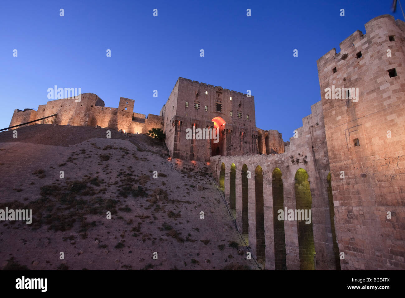 Syria, Aleppo, The Old Town (UNESCO Site), The Citadel Stock Photo - Alamy