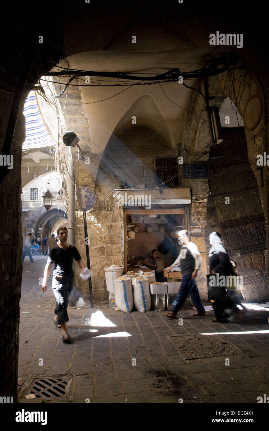 Syria, Aleppo, Old Town (UNESCO Site), Old Souq Stock Photo - Alamy