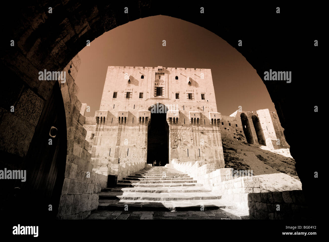 Syria, Aleppo, Old Town (UNESCO Site), The Citadel Stock Photo - Alamy