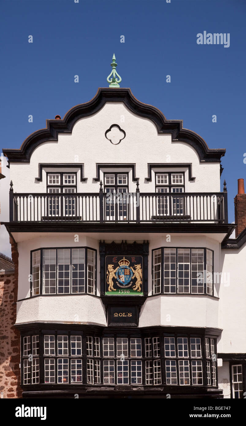Molls Old Coffee House in Exeter, Devon, England. This building dated ...