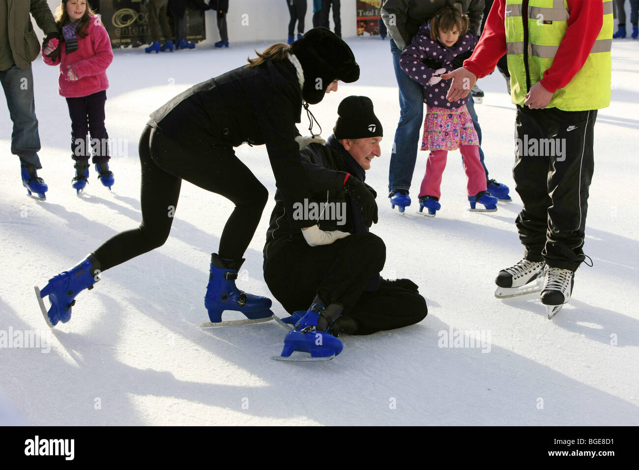 Ice skating fall man hi-res stock photography and images - Alamy