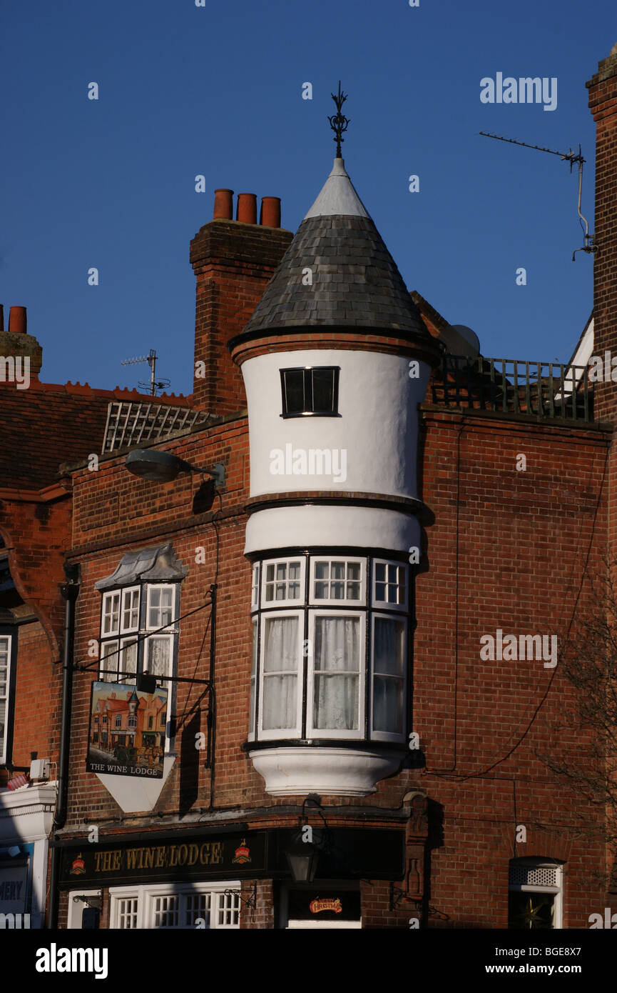 Victorian turret, The Wine Lodge, High Street, Ware, Hertfordshire ...