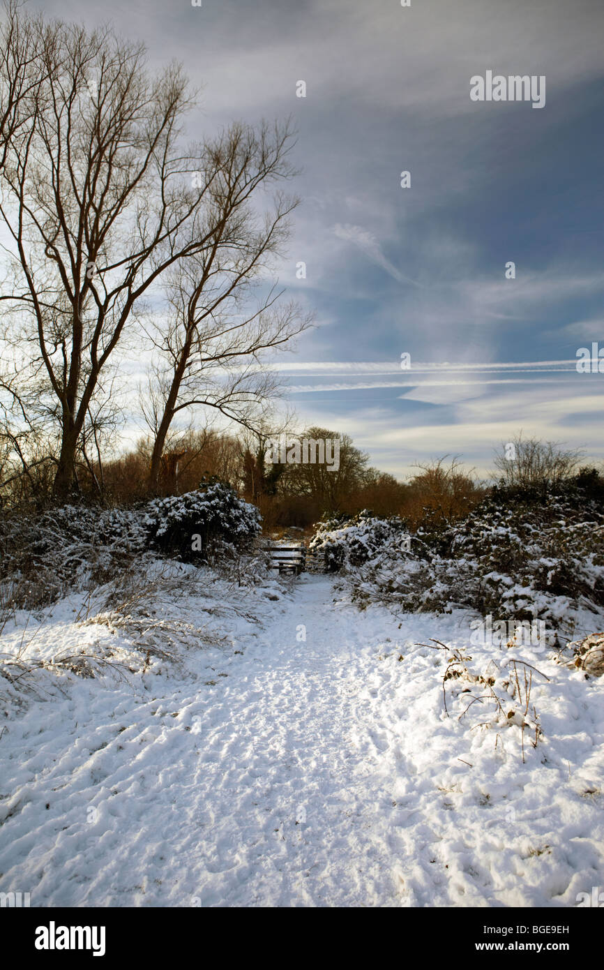 Redhill Surrey winter snow scenes Stock Photo - Alamy