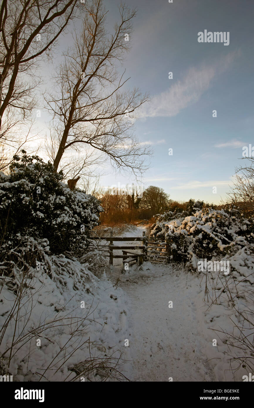 Redhill Surrey winter snow scenes Stock Photo - Alamy