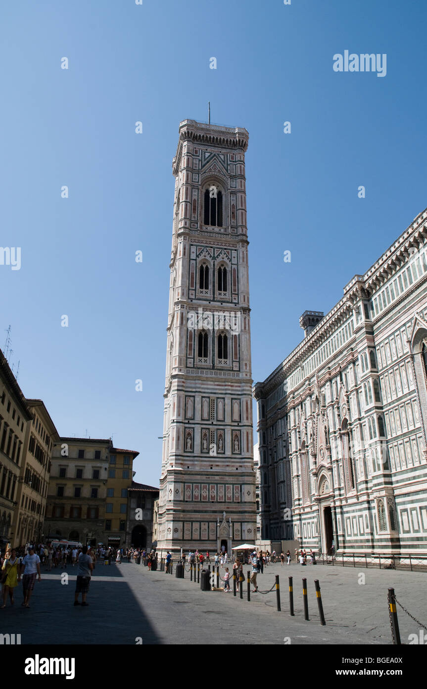 View of Giotto’s Campanile (bell tower) in Florence Italy Stock Photo ...