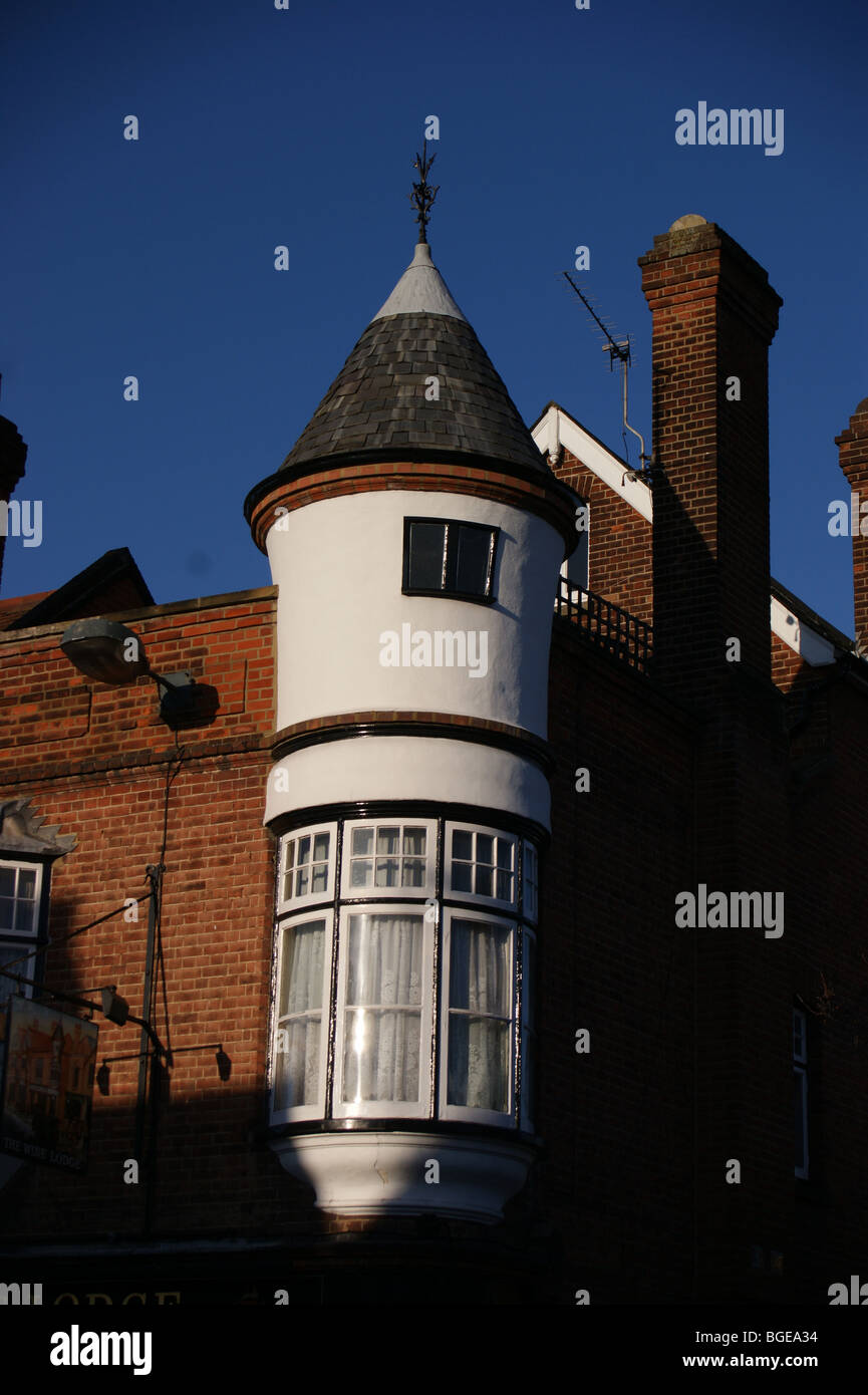 Victorian turret, High Street, Ware, Hertfordshire, England Stock Photo ...