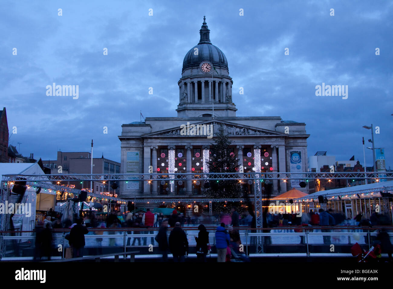 Ice rink in front of city hall hi-res stock photography and images - Alamy