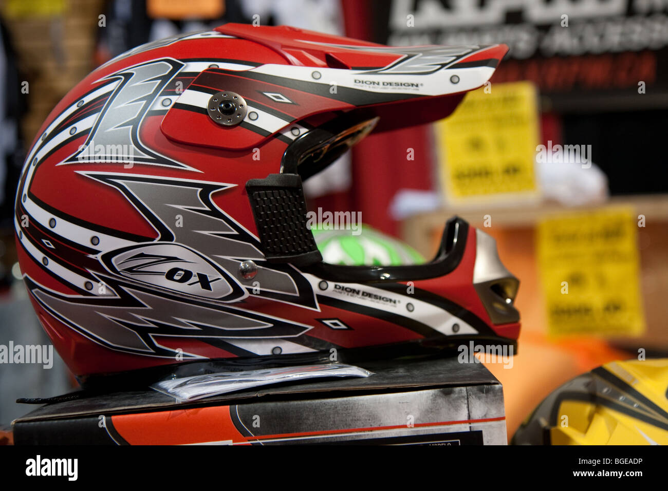 red bike helmet "side view Stock Photo - Alamy