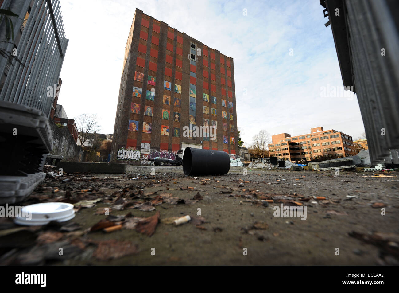 Anston House a derelict office building in Brighton city centre UK ...