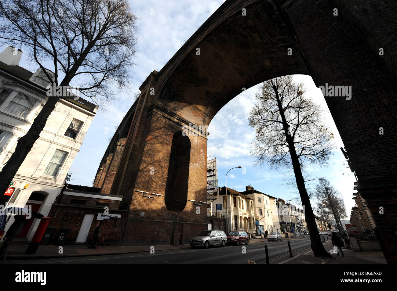 Viaduct across Preston Road in Brighton city centre UK Stock Photo - Alamy