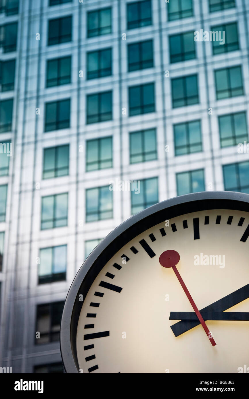 Time clock office tower docklands corporate business skyscraper ...