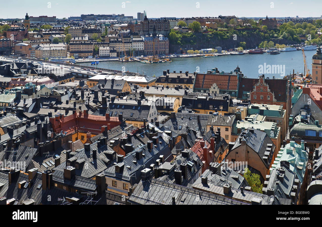 View of the roofs of Stockholms Old Town ( Gamla Stan Stock Photo - Alamy