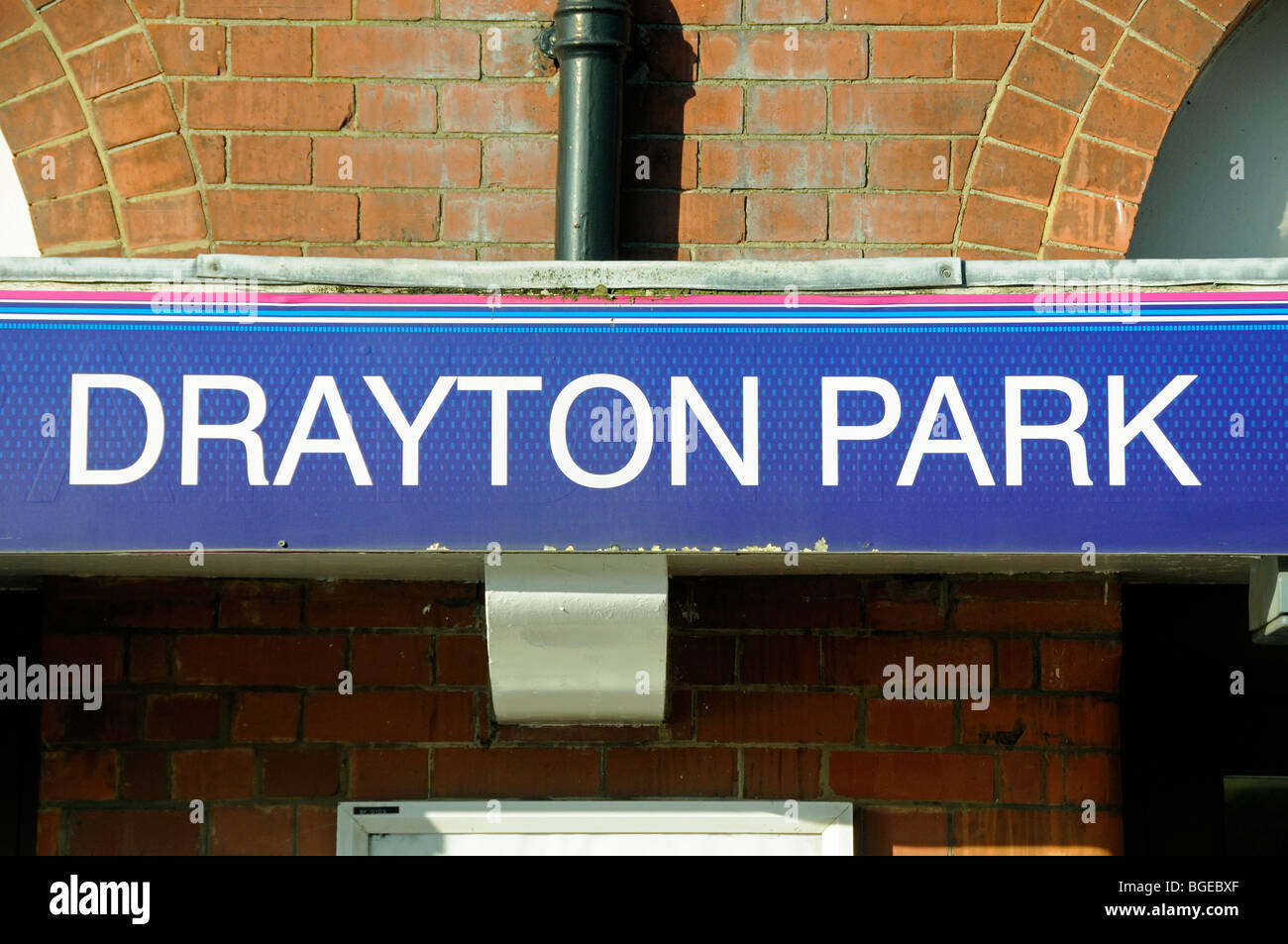 Drayton Park Station sign Highbury London Borough of Islington England ...