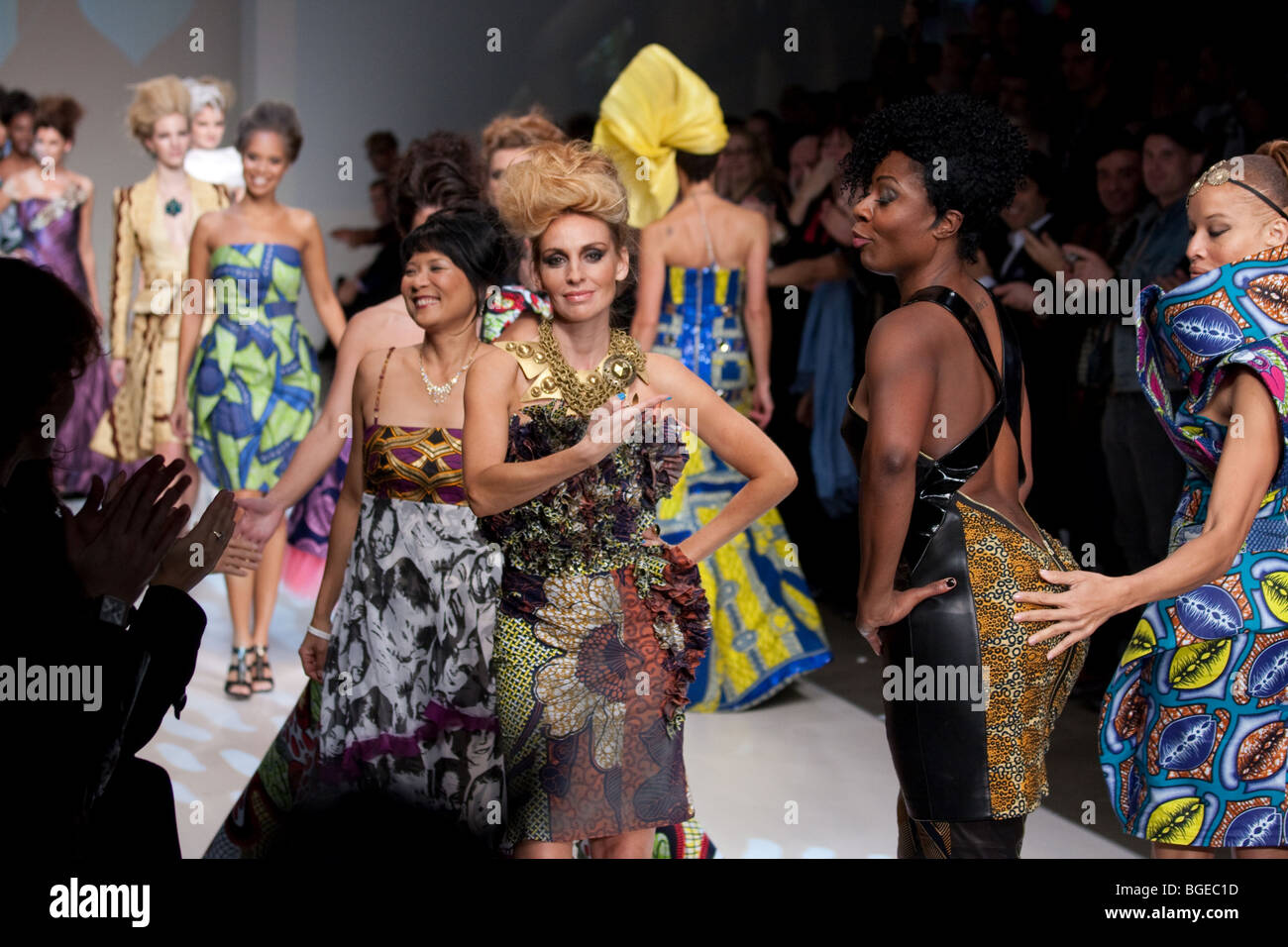 Colorful African inspired fashion outfit design runway catwalk LG ...