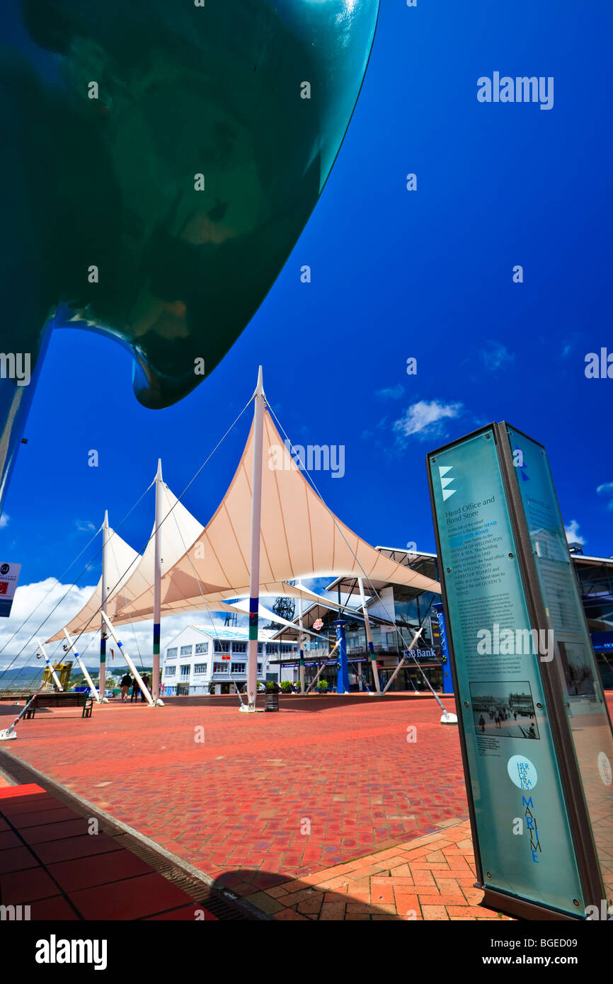 Sails at the TSB Arena, Queens Wharf, Wellington, North Island, New ...