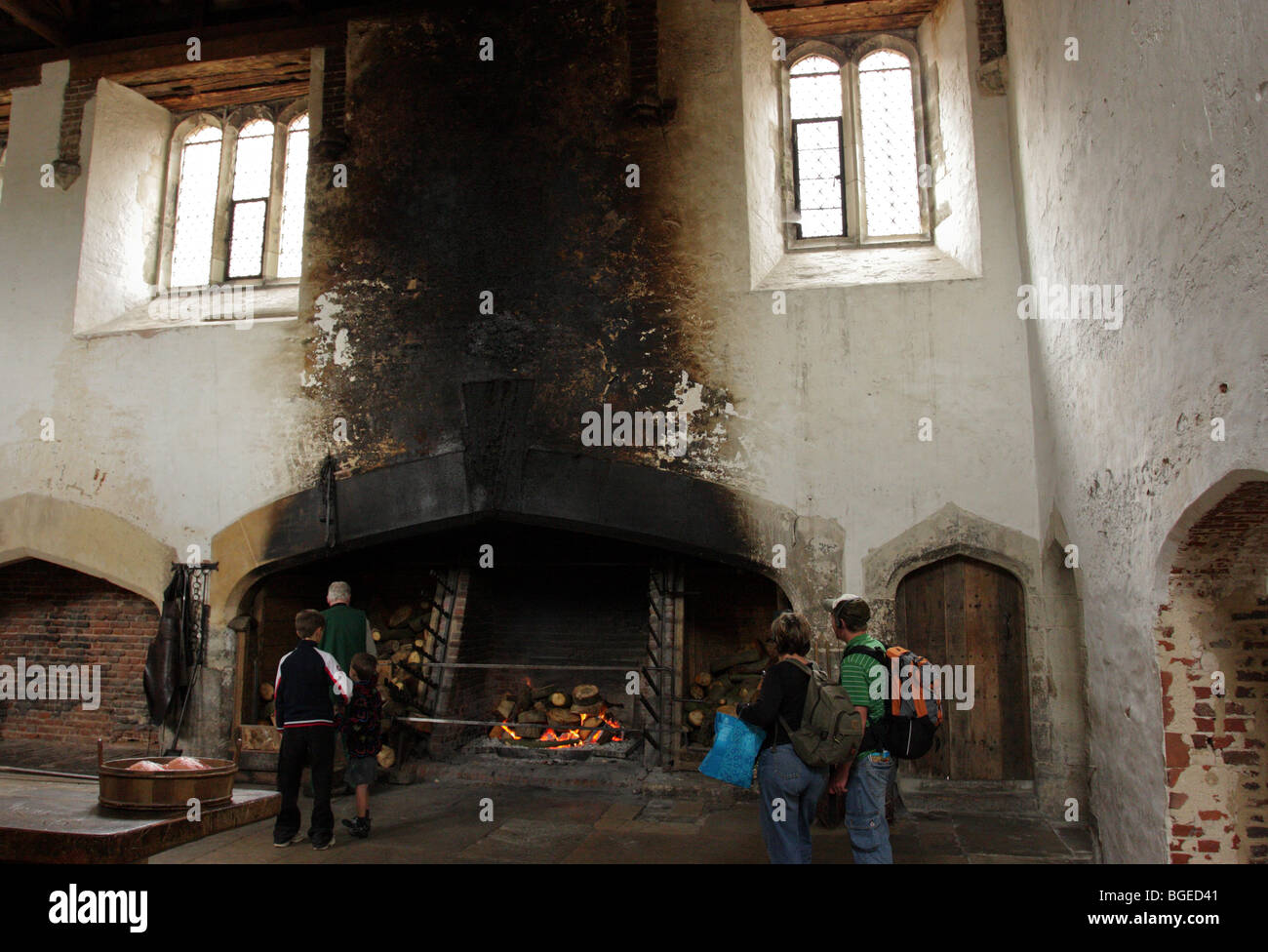 The Royal Kitchen at Hampton Court Palace, this huge fireplace used to ...
