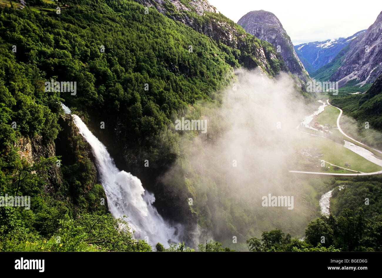 Stalheim waterfall Norway Stock Photo - Alamy