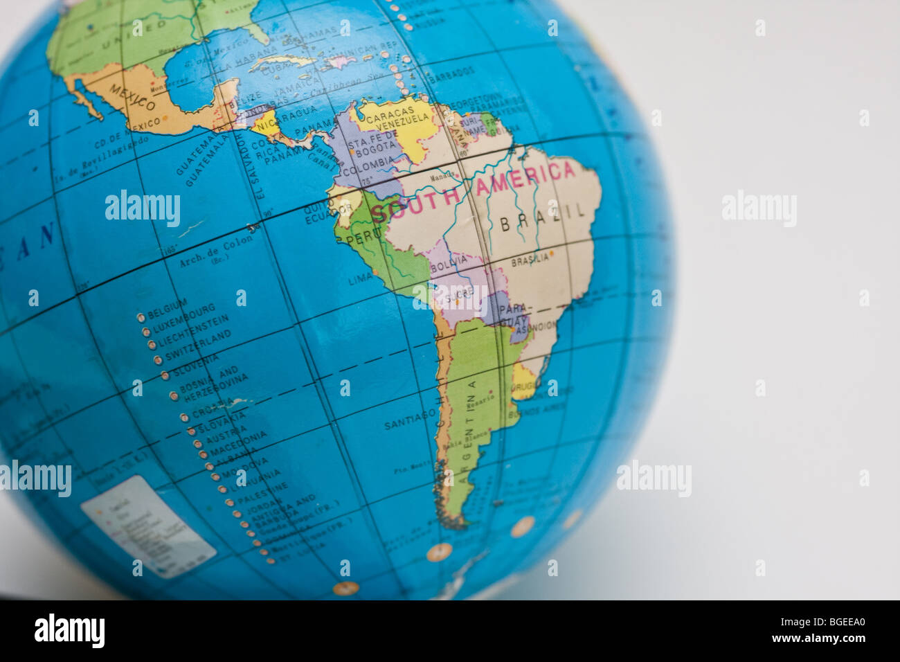 South america map hi-res stock photography and images - Alamy