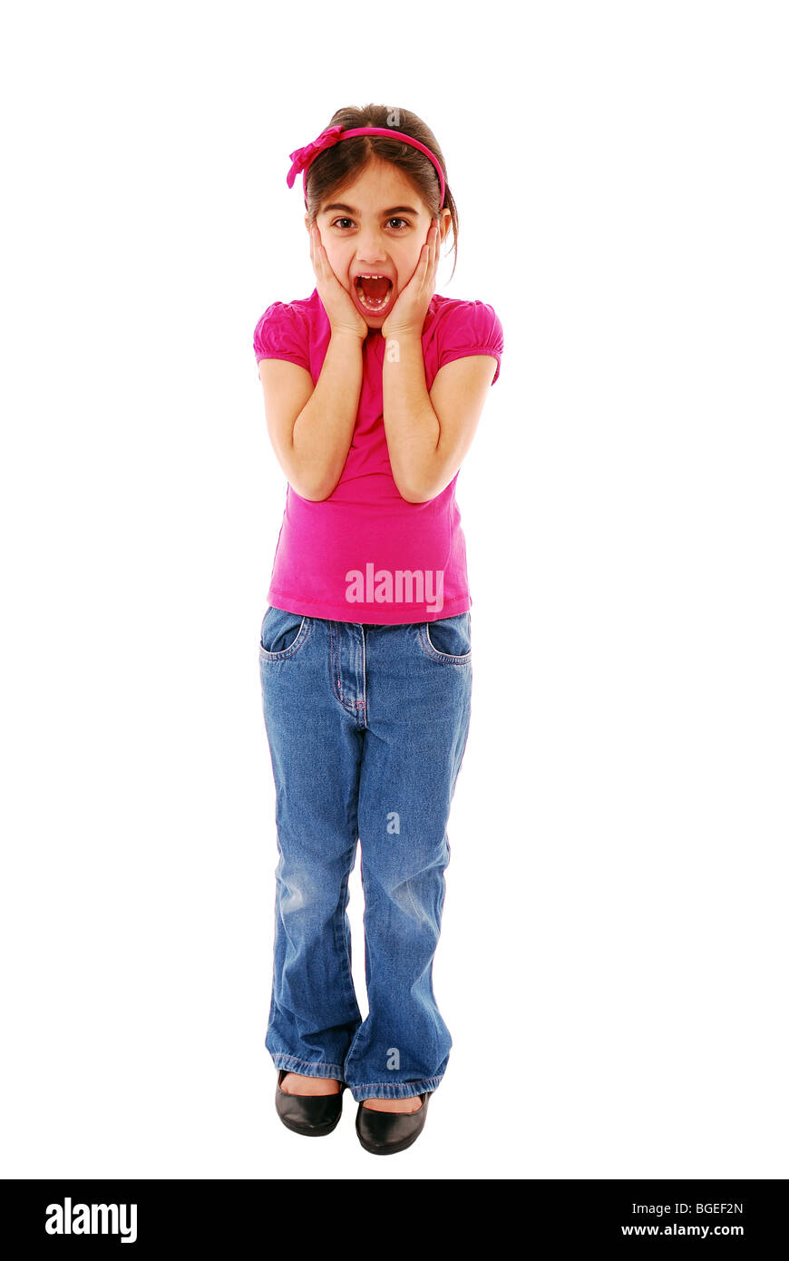 Young child excited surprised Stock Photo - Alamy