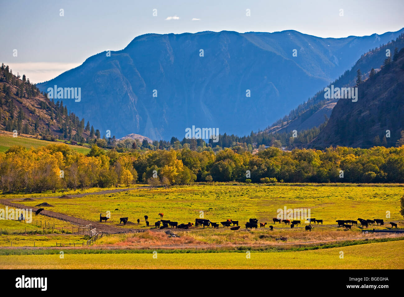 Farm And Mountain Scenery In The Marron Valley Okanagan Similkameen