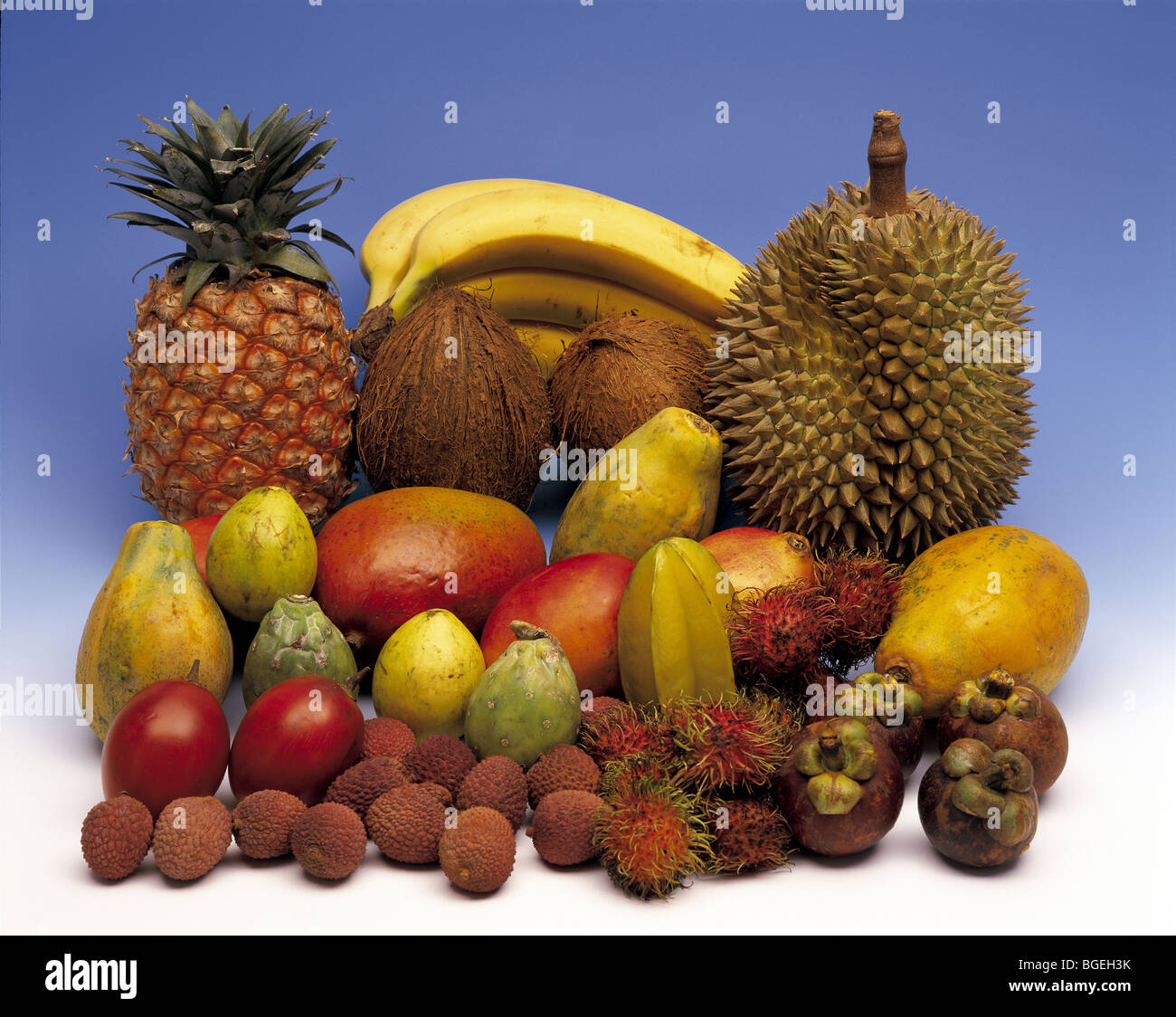 Collection of tropical fruit Stock Photo - Alamy