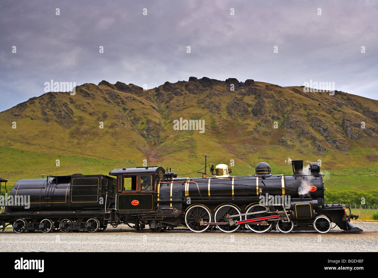 Kingston Flyer, a steam train built in 1925, at the Fairlight Station ...